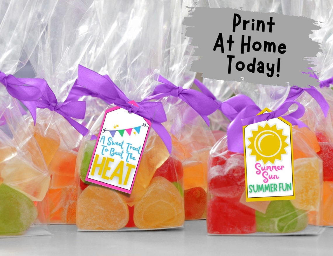 Printable Kid's Summer Gift and Treat Tags Bonus Summer - Etsy