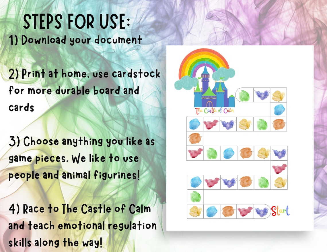 Printable Kid's Coping Skills Board Game, Emotional Regulation Activity ...