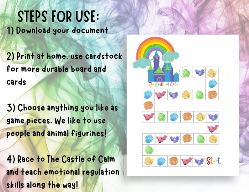 Printable Kid's Coping Skills Board Game, Emotional Regulation Activity ...