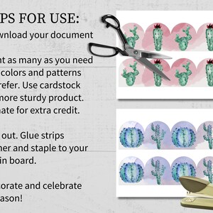 Watercolor Classroom Bulletin Board Border Kit, Printable Succulent ...