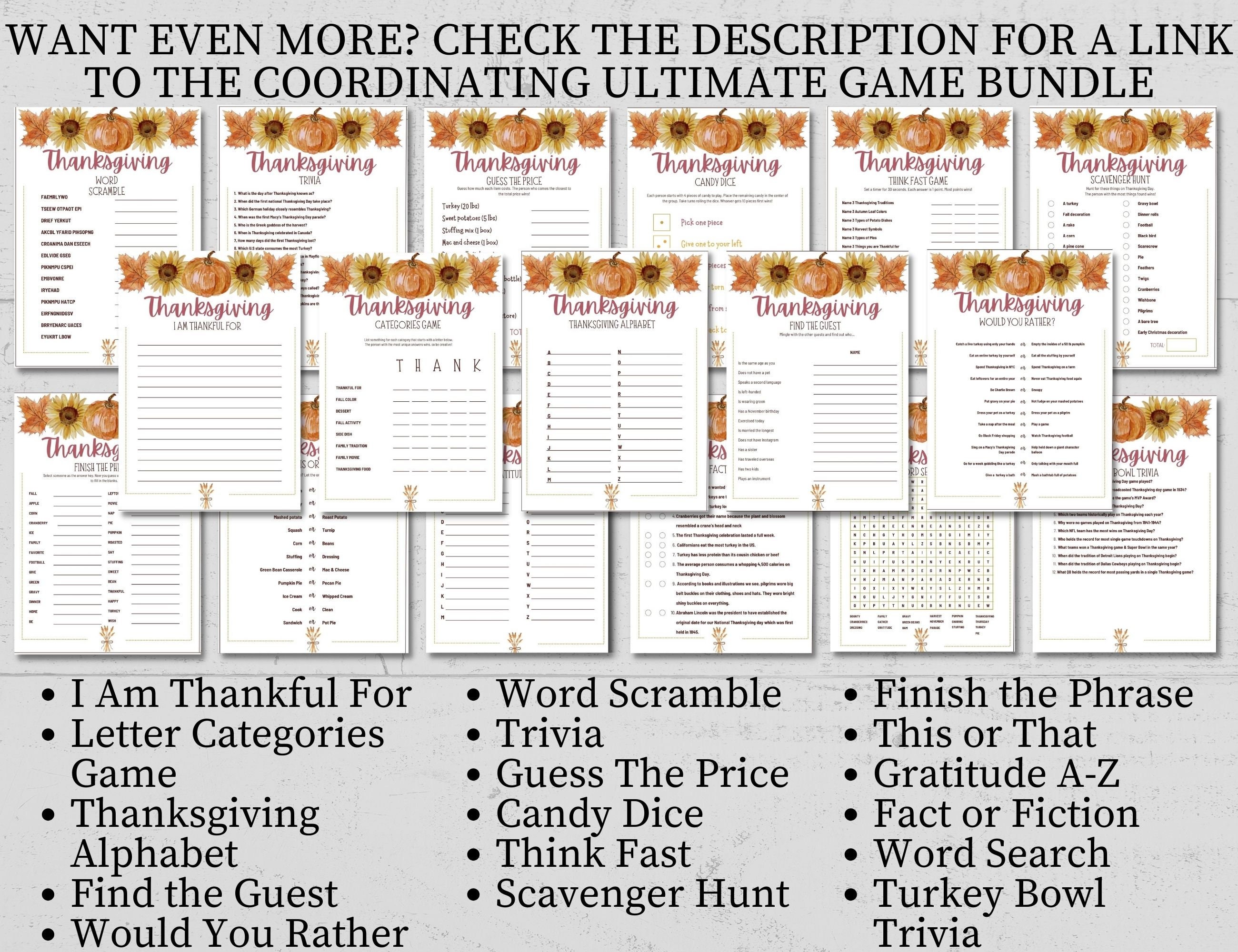 Printable Recipe Planner Book, Thanksgiving Recipe Cards, Thanksgiving ...