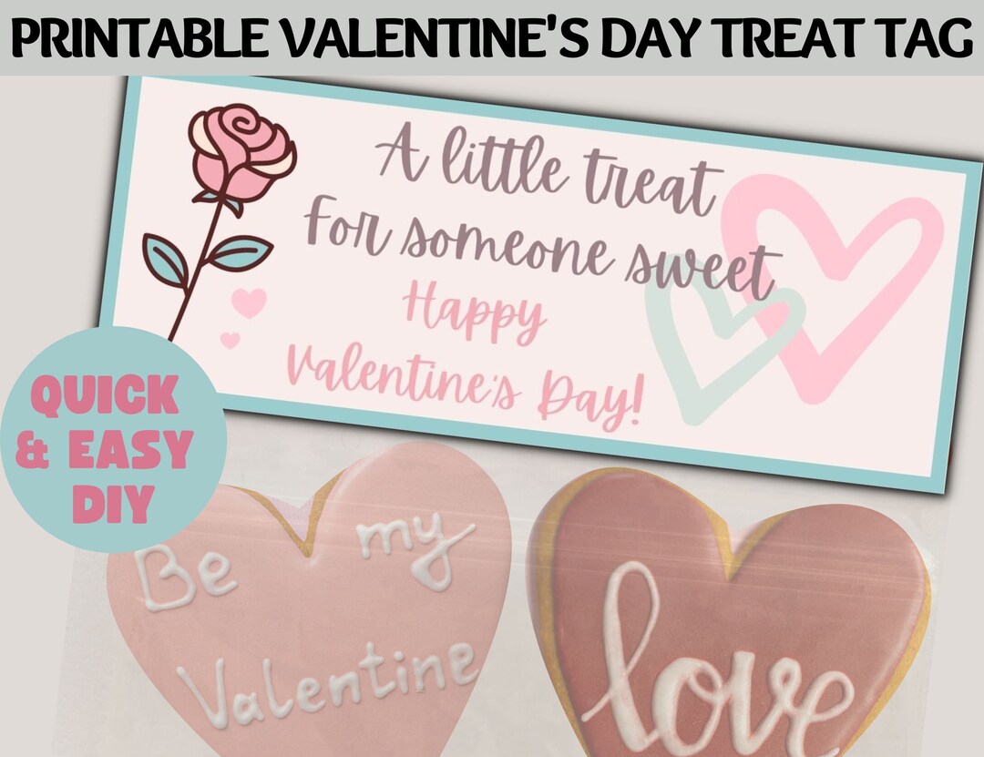 Printable Valentine's Day Gift Tag, A Little Treat for Someone Sweet ...