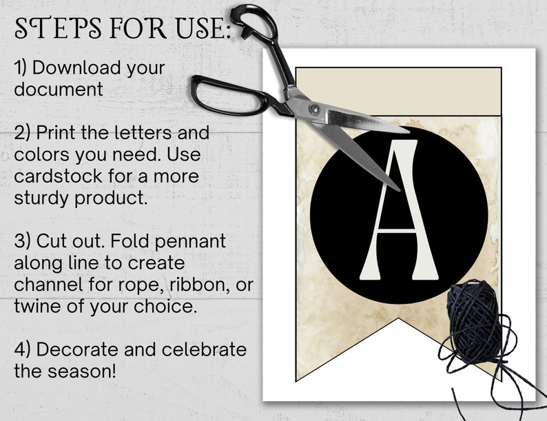 Printable Gothic Banner, Customizable Pennant for Halloween Party ...