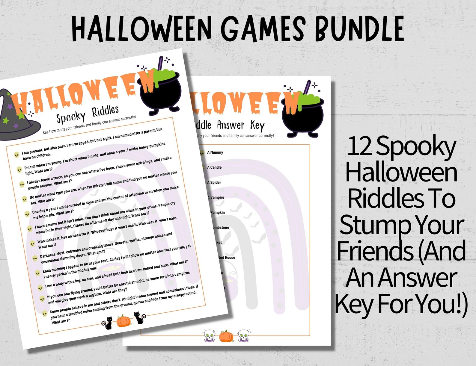 Halloween Games and Activities Bundle, Halloween Scavenger Hunt, Truth ...