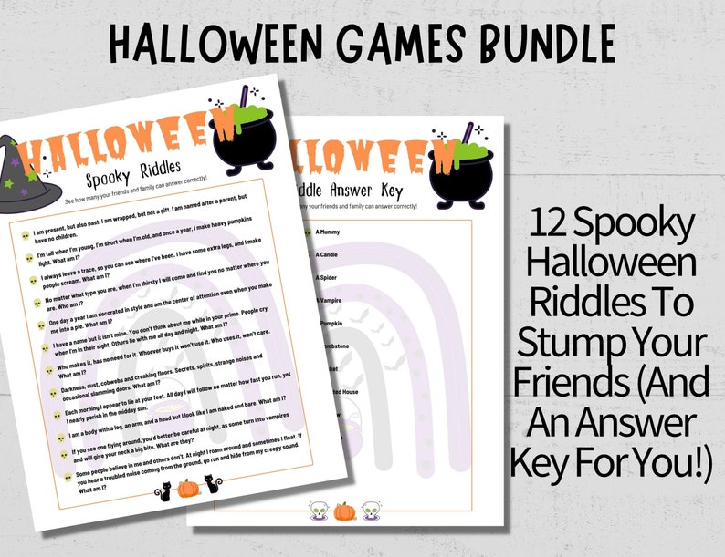 Halloween Games and Activities Bundle, Halloween Scavenger Hunt, Truth ...