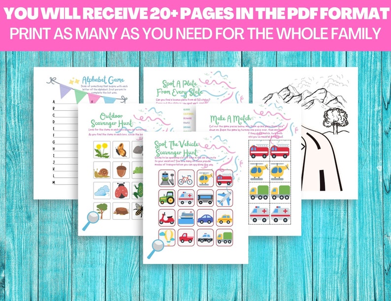 Printable Family Road Trip Activities Games and Journal - Etsy