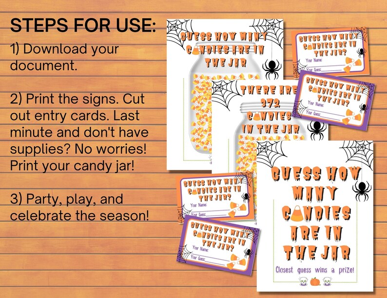Halloween Guess How Many Candy Corns Game Printable Count the - Etsy