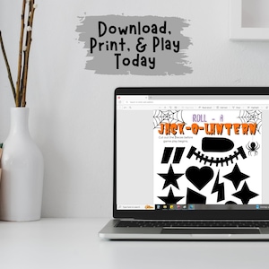 Printable Halloween Roll A Jack-o-lantern Dice Game, Roll A Pumpkin ...