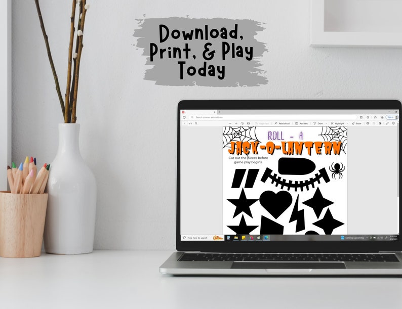 Printable Halloween Roll A Jack-o-lantern Dice Game, Roll A Pumpkin ...