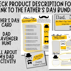 Father's Day Printable Scavenger Hunt, Fun Competitive Game for Kids ...