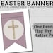 He is Risen Banner Printable, Sunday School Pennant, Printable Easter ...