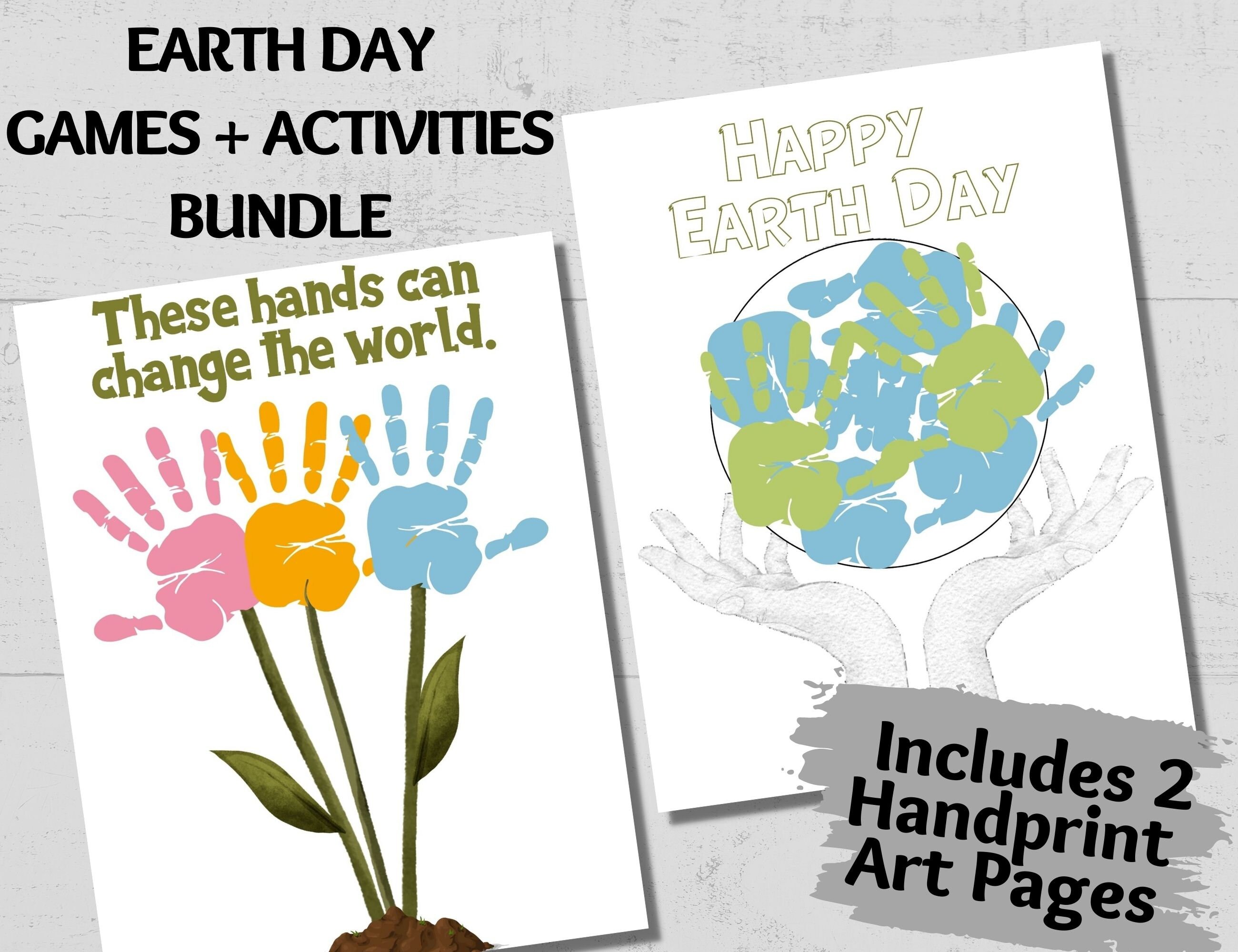 Printable Earth Day Games and Activities Bundle for Kids, Educational ...