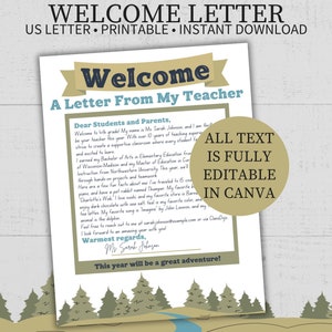 Happy Camper Back to School Templates, Meet the Teacher Flyer, Welcome ...
