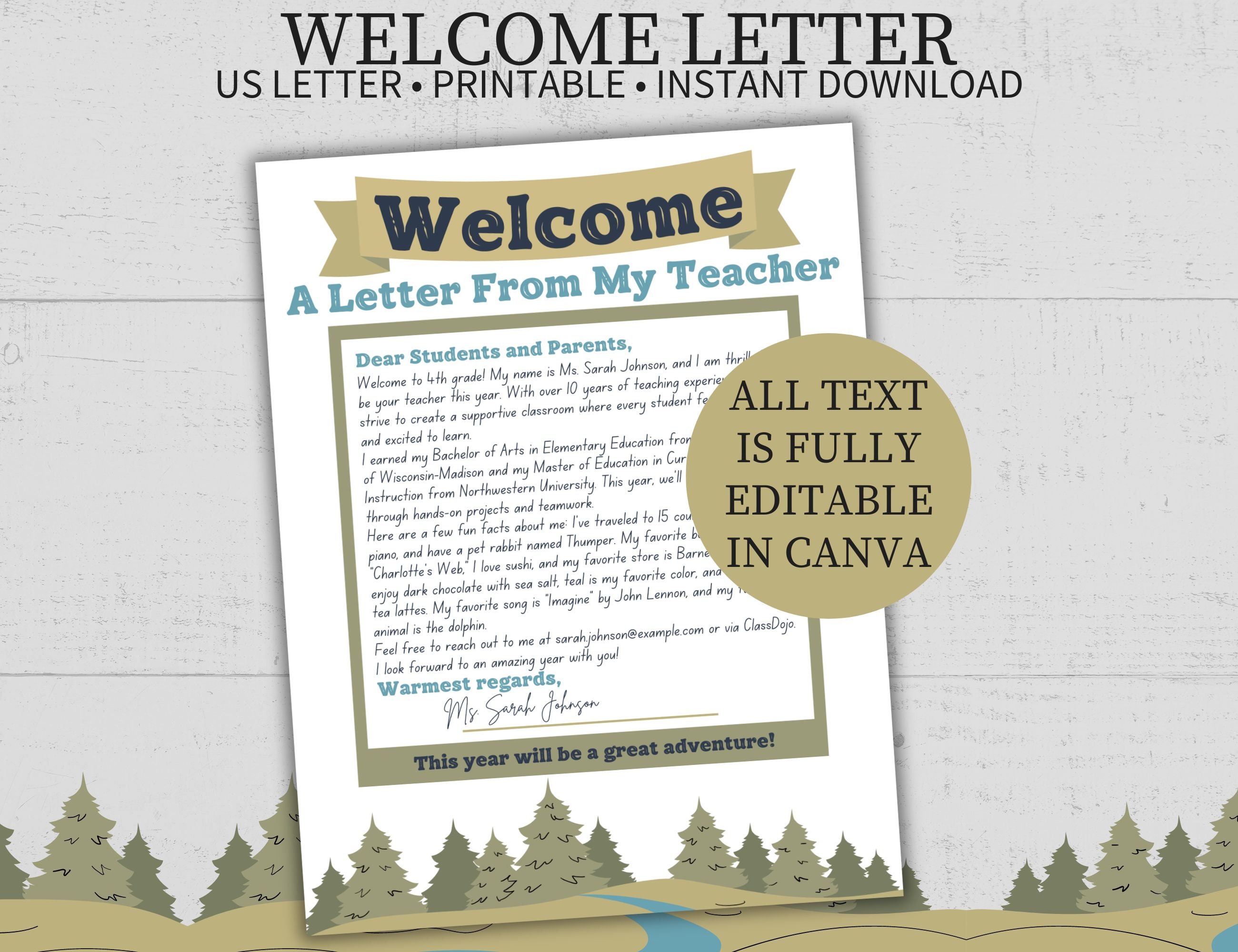 Happy Camper Back to School Templates, Meet the Teacher Flyer, Welcome ...