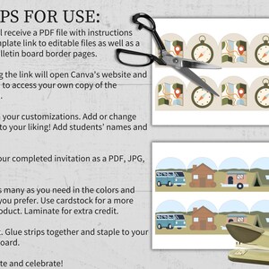 Classroom Bulletin Board Border Kit, Printable Boho Camping Classroom ...