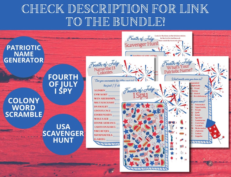 Printable Fourth of July Scavenger Hunt, Independence Day Treasure Hunt ...