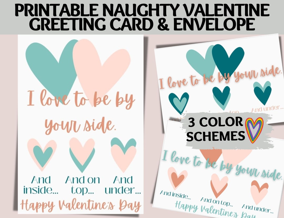 Naughty Printable Valentine's Day Card for Her or Him, Funny ...
