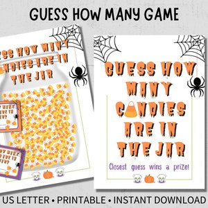 Halloween Guess How Many Candy Corns Game, Printable Count the Candies ...