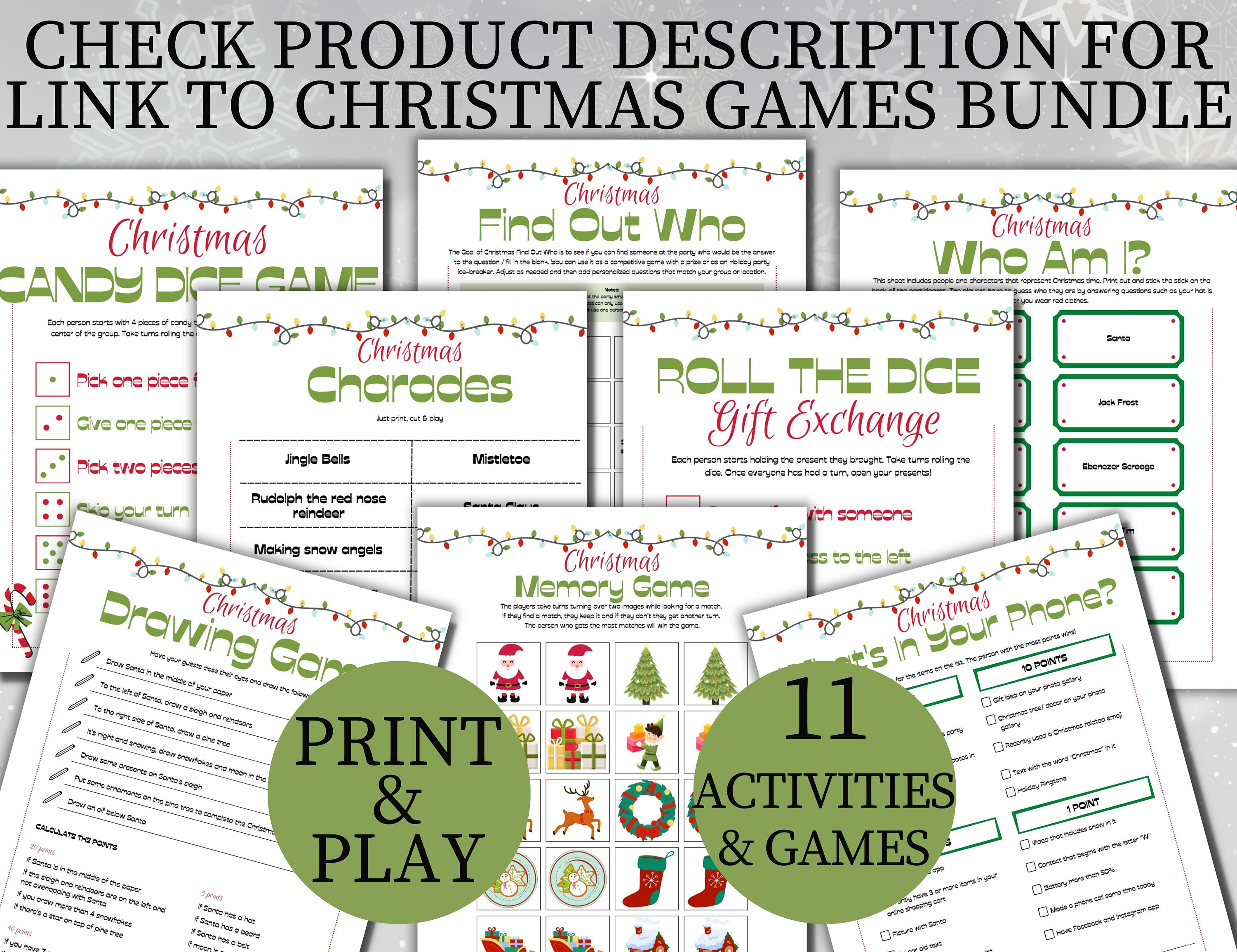 Find Out Who Christmas Party Icebreaker Game, Printable Last Minute ...