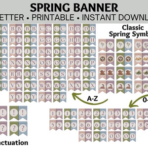 Custom Spring Time Banner Printable, Personalize Your Own Pennant ...