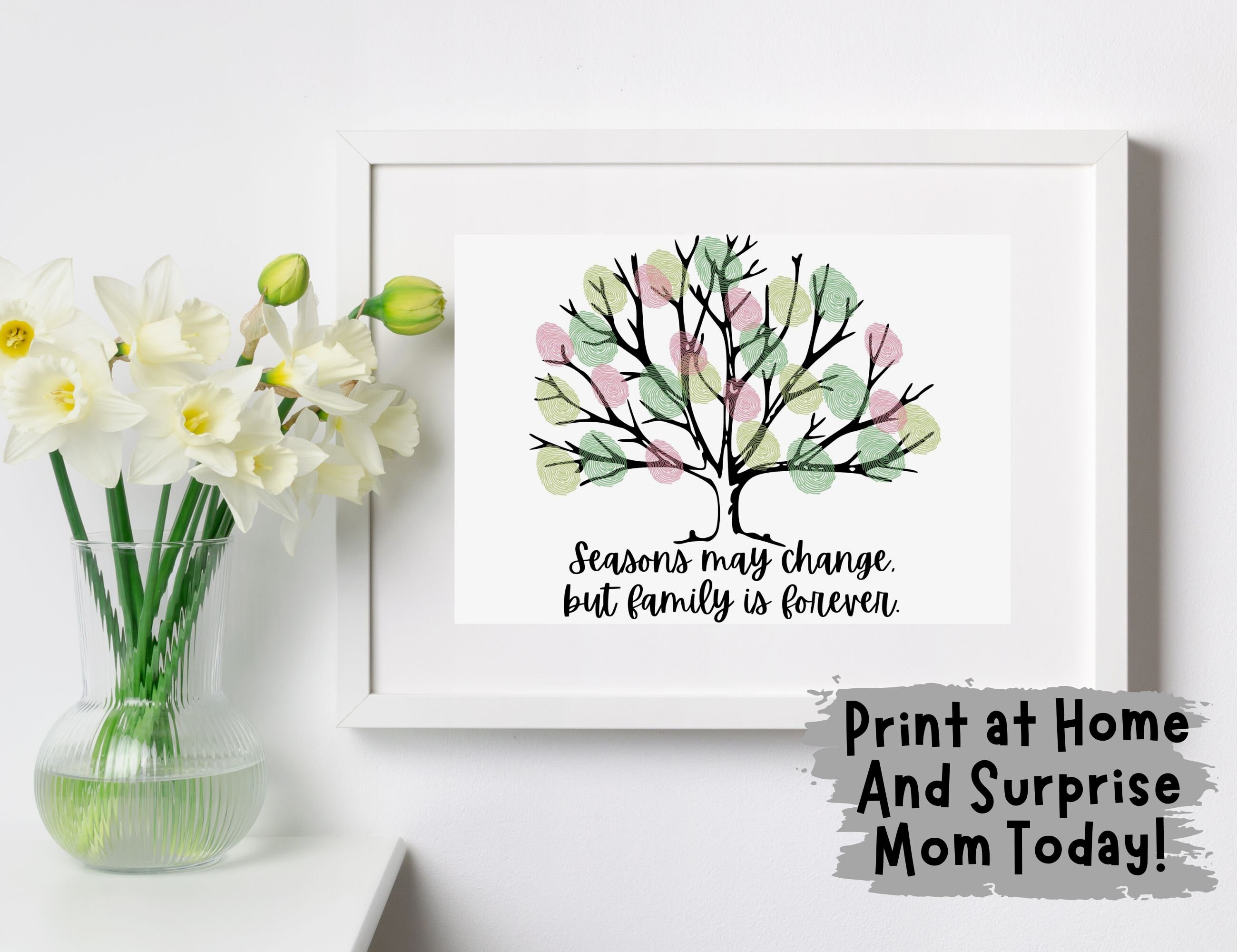 Mother's Day Handprint Gift, Printable DIY Present for Mom, Handprint ...