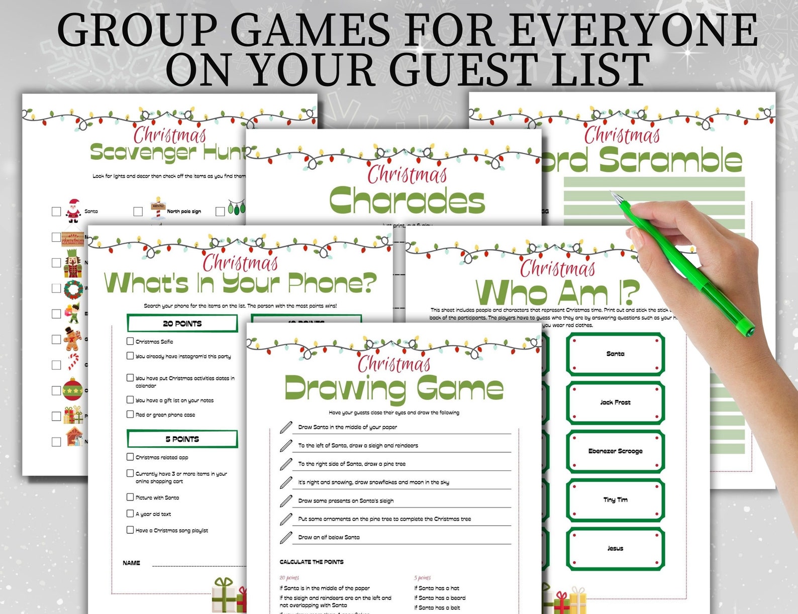 Printable Christmas Game Bundle Ultimate Holiday Activity Pack ...