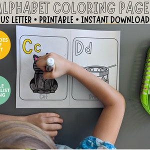 Printable Alphabet Coloring Pages, Preschool and Kindergarten ABC ...