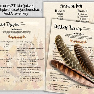 Turkey Trivia, Thanksgiving Trivia Game for Family, Friends, Kids, and ...