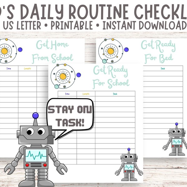 Printable Get Ready Chart - Etsy