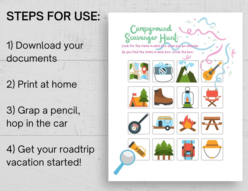 Printable Family Road Trip Activities Games and Journal Bundle, Summer ...