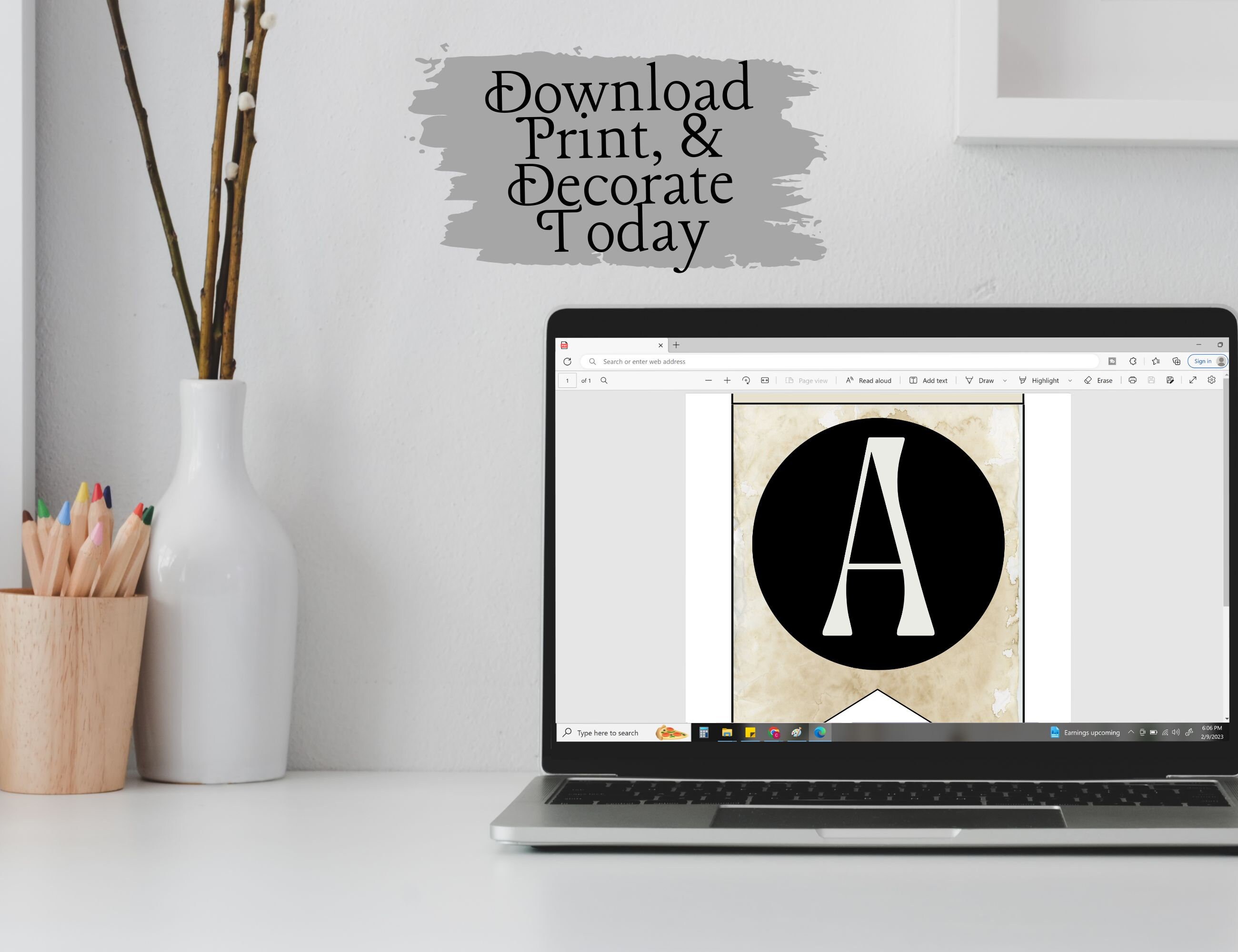 Printable Gothic Banner, Customizable Pennant for Halloween Party ...