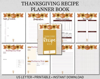Fall Recipe Cards Rustic Leaves and Wood Autumn Rustic - Etsy