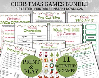 Printable Christmas Party Game Bundle - Etsy UK