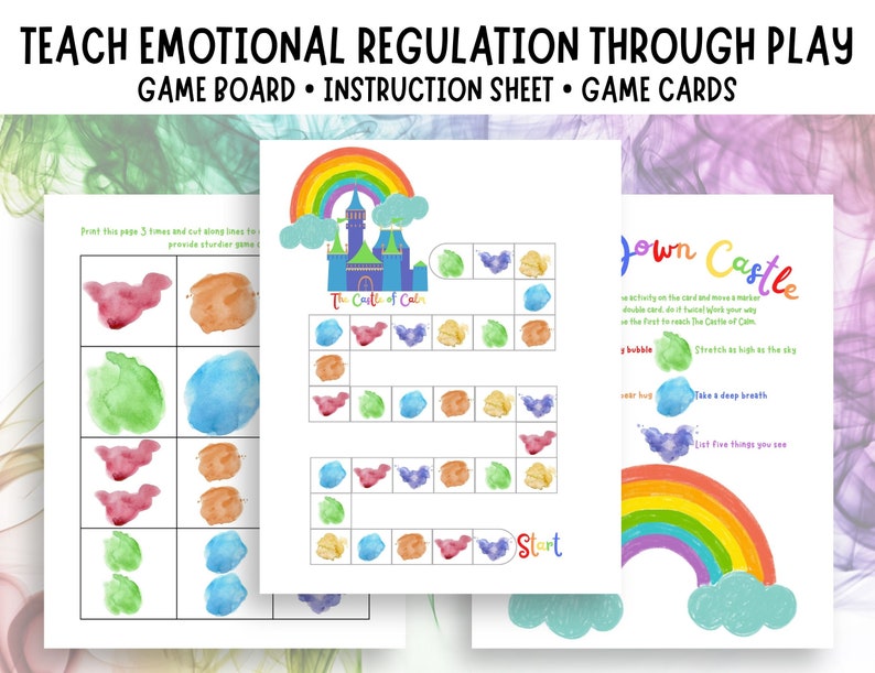 Printable Kid's Coping Skills Board Game, Emotional Regulation Activity ...
