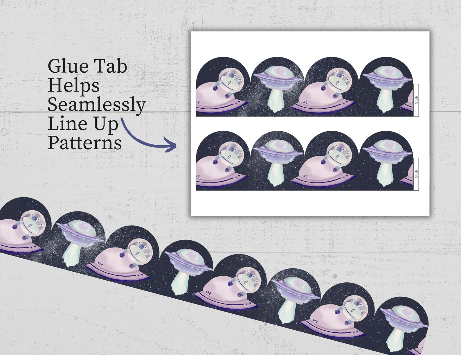 Classroom Bulletin Board Border Kit, Printable Boho Outer Space ...