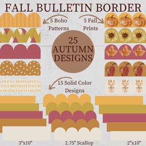 Classroom Bulletin Board Border Kit, Printable Autumn Harvest ...