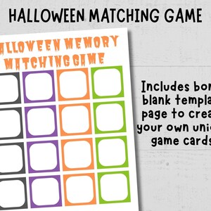 Halloween Memory Matching Card Game, Halloween Go Fish, Halloween Card ...