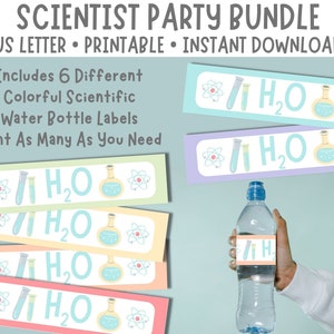 Printable Science Party Bundle, Kid's Scientist Birthday Party Pack ...