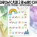 Printable Rainbow Castle Rewards Chart for Kid's Behavior Routine and ...