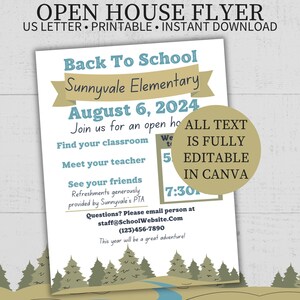 Happy Camper Back to School Templates, Meet the Teacher Flyer, Welcome ...