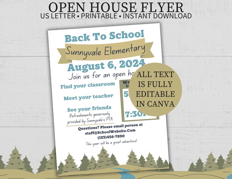 Happy Camper Back to School Templates, Meet the Teacher Flyer, Welcome ...