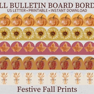 Classroom Bulletin Board Border Kit, Printable Autumn Harvest ...