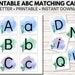 Printable ABC Alphabet Matching Learning Game Flashcards - Etsy