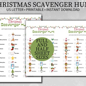 Outdoor Christmas Scavenger Hunt, Printable Holiday Lights Scavenger ...