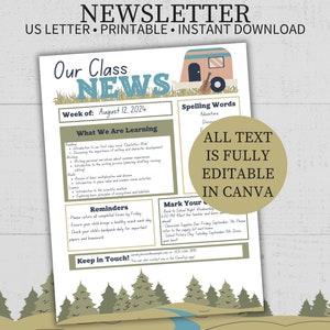 Happy Camper Back to School Templates, Meet the Teacher Flyer, Welcome ...