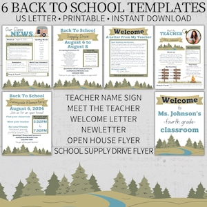 Happy Camper Back to School Templates, Meet the Teacher Flyer, Welcome ...
