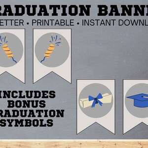 Printable Graduation Banner, Congratulations Class of 2024 Pennant ...