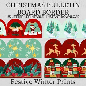 Classroom Bulletin Board Border Kit, Printable Christmas Winter ...