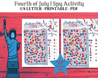 4th of July I Spy Activity - Etsy