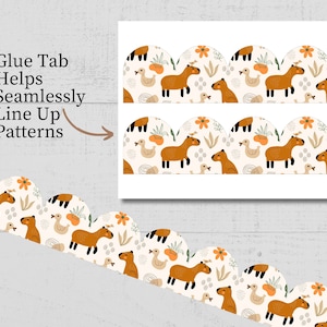 Capybara Classroom Bulletin Board Border Kit, Printable Boho Retro ...